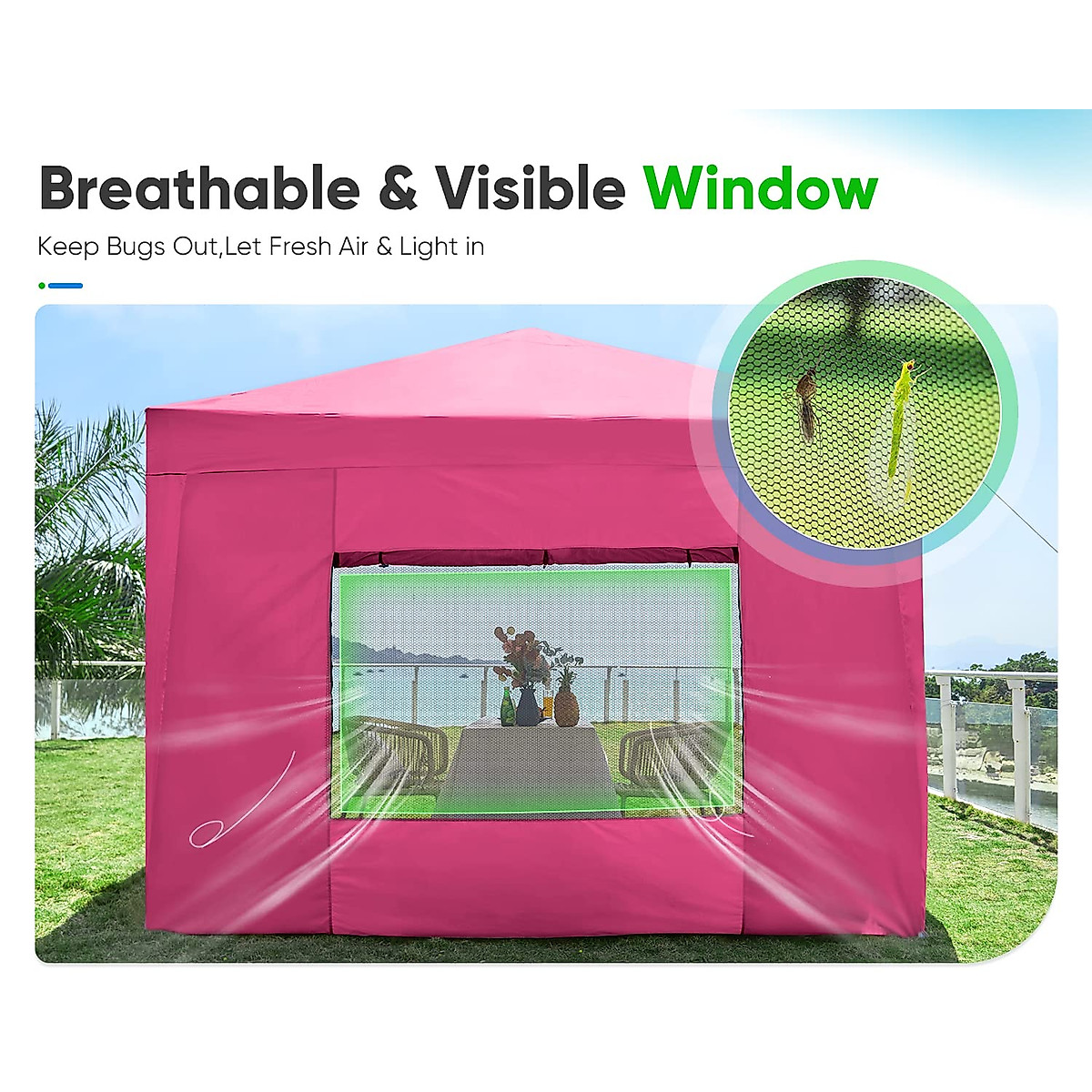 Quictent Privacy 10x10 Pop up Canopy Tent with Sidewalls and Roll-up Ventilated Windows, One Person Setup, Easy Outdoor Commercial Gazebo Shelter Enclosed Waterproof, Bonus 4 Sandbags