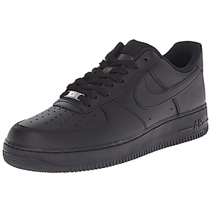 Nike Men's Air Force 1 '07 Black/Black Basketball Shoes 9.5