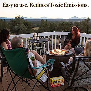 Quickstart Fire Starter for Indoor and Outdoor Use - Quick Ignition Fire Starter Logs for BBQ, Fireplace, Fire Pit and Campfires (24 Pack)