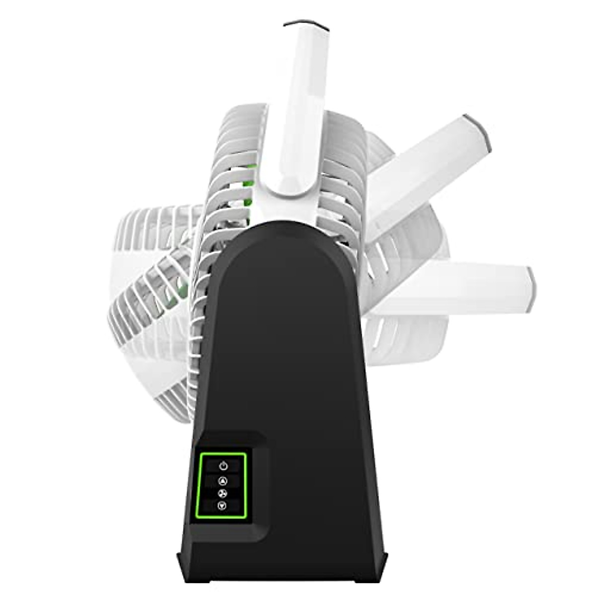 Lasko Portable Fan, 18V Lithium Ion Battery, Bonus Adapter for Electric Plug-in Use, Lasts up to 15 Hours, 5 Quiet Speeds, for Camping, Tailgating, Patio and Outdoor Use, 17", White, RB200