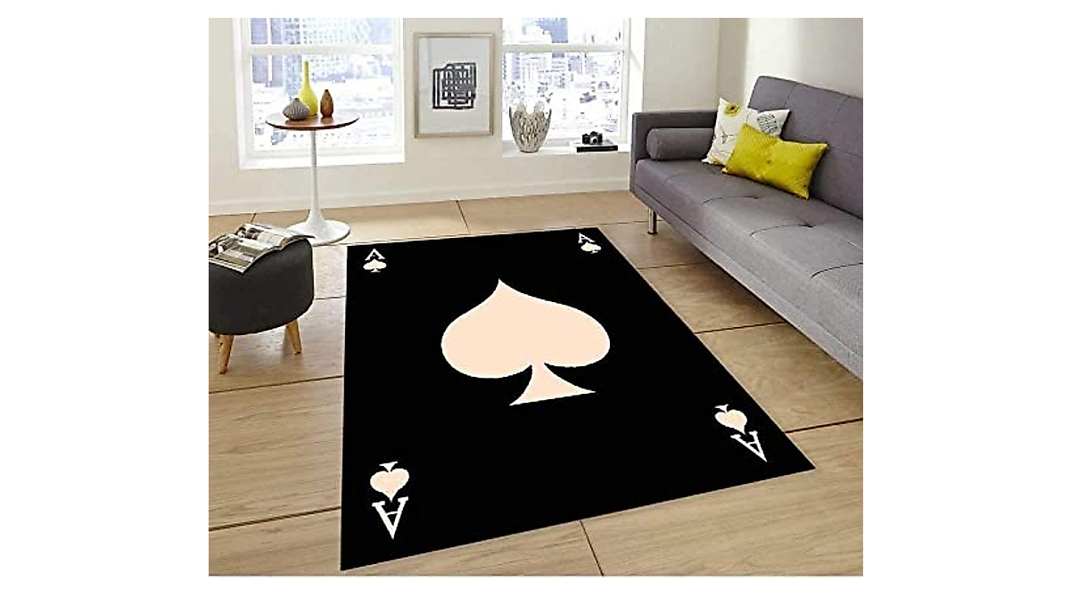 Ace of Spades Casino Area Rug - Stylish & Durable