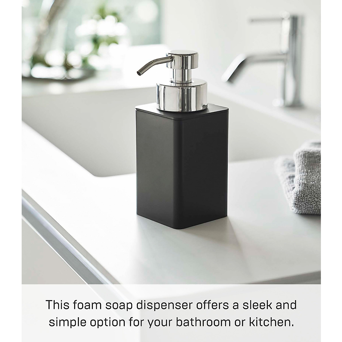 Yamazaki Home Foam Soap Plastic | Dispenser, One Size, Black