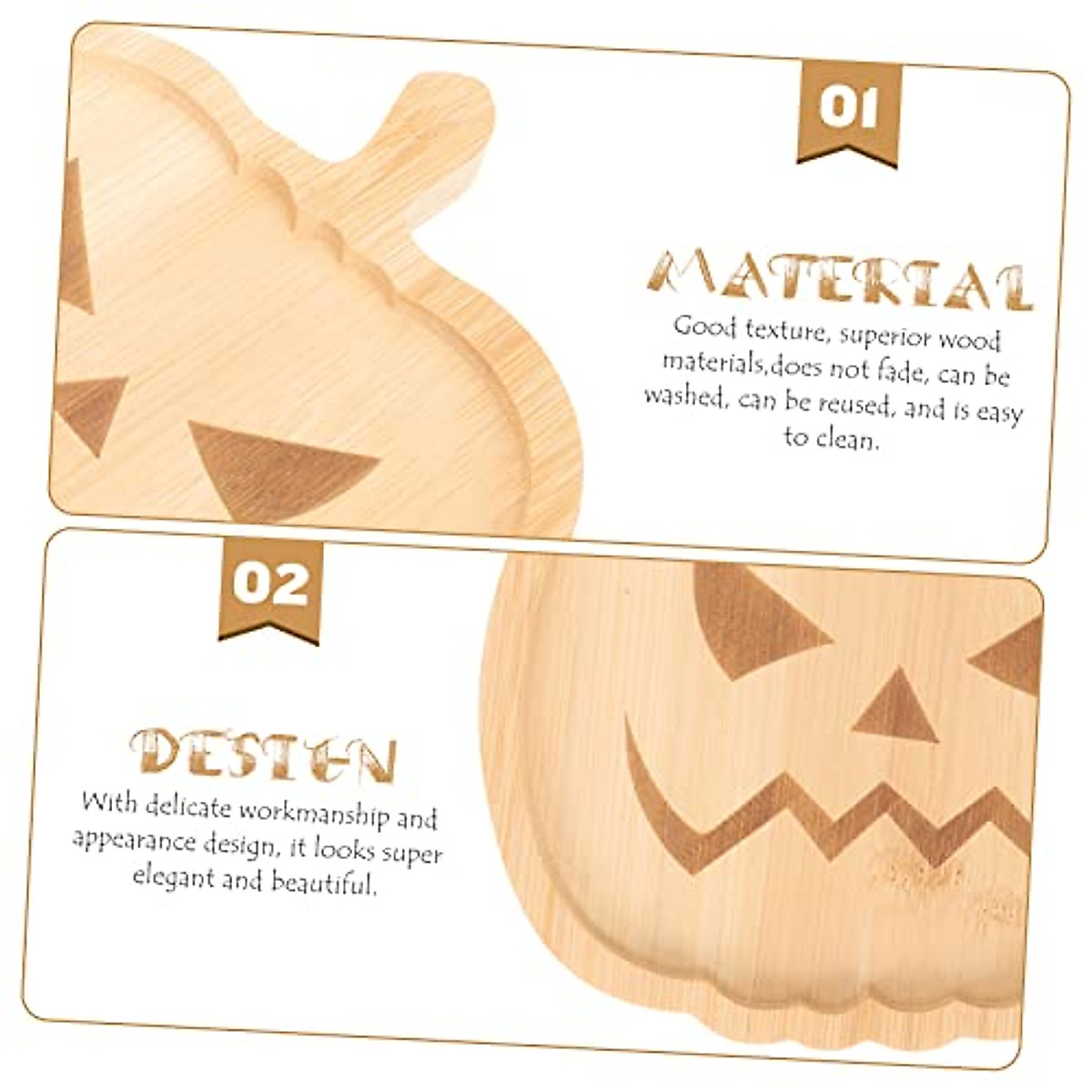 Halloween Wood Trays Halloween Tableware Decorative Bread Tray Woodsy Decor Gathering Cupcake Stand Storage Tray Wood Decor Jewelry Dish Tray Wooden Pumpkin Breakfast Serving Trays