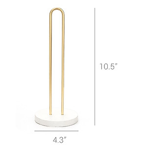 Mkono Scrunchies Holder Stand Hair Accessories Organizer Gold White Metal Scrunchies Tower Hold 25 - 35 Scrunchies Modern Vertical Hair Tie Organizer Jewelry Scrunchy Holder for Girls, White