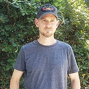 VetFriends.com US Veteran Hat with DD-214 Alumni Text and National Service Ribbon Graphic - Embroidered Adjustable Vintage Washed Gray