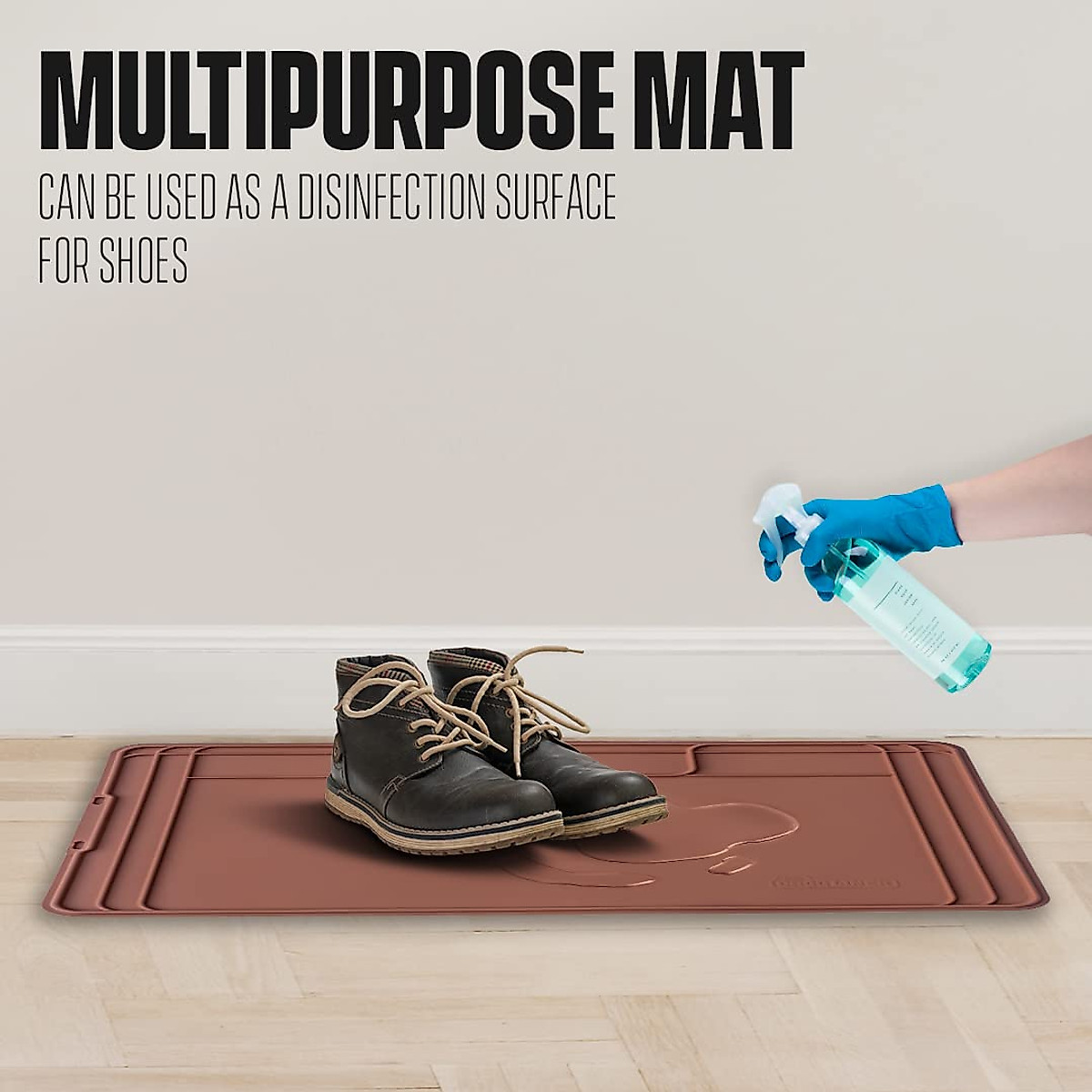 Croc Liner Under Sink Mat Waterproof Cabinet Liner for Kitchen and Bathroom Cabinets, Utility Mat (Cool Gray)