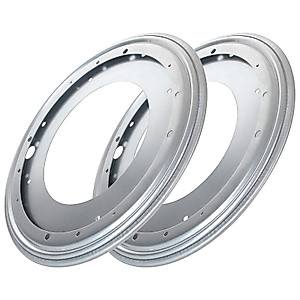 2 Pack Flat Lazy Susan Turntable Bearing 12 Inch Round Lazy Susan Hardware 5/16 Thick Turntable Swivel Base for Rotating Table, Book Case, Serving Tray, DVD Tower, Corner Shelves, 1000lb Capacity