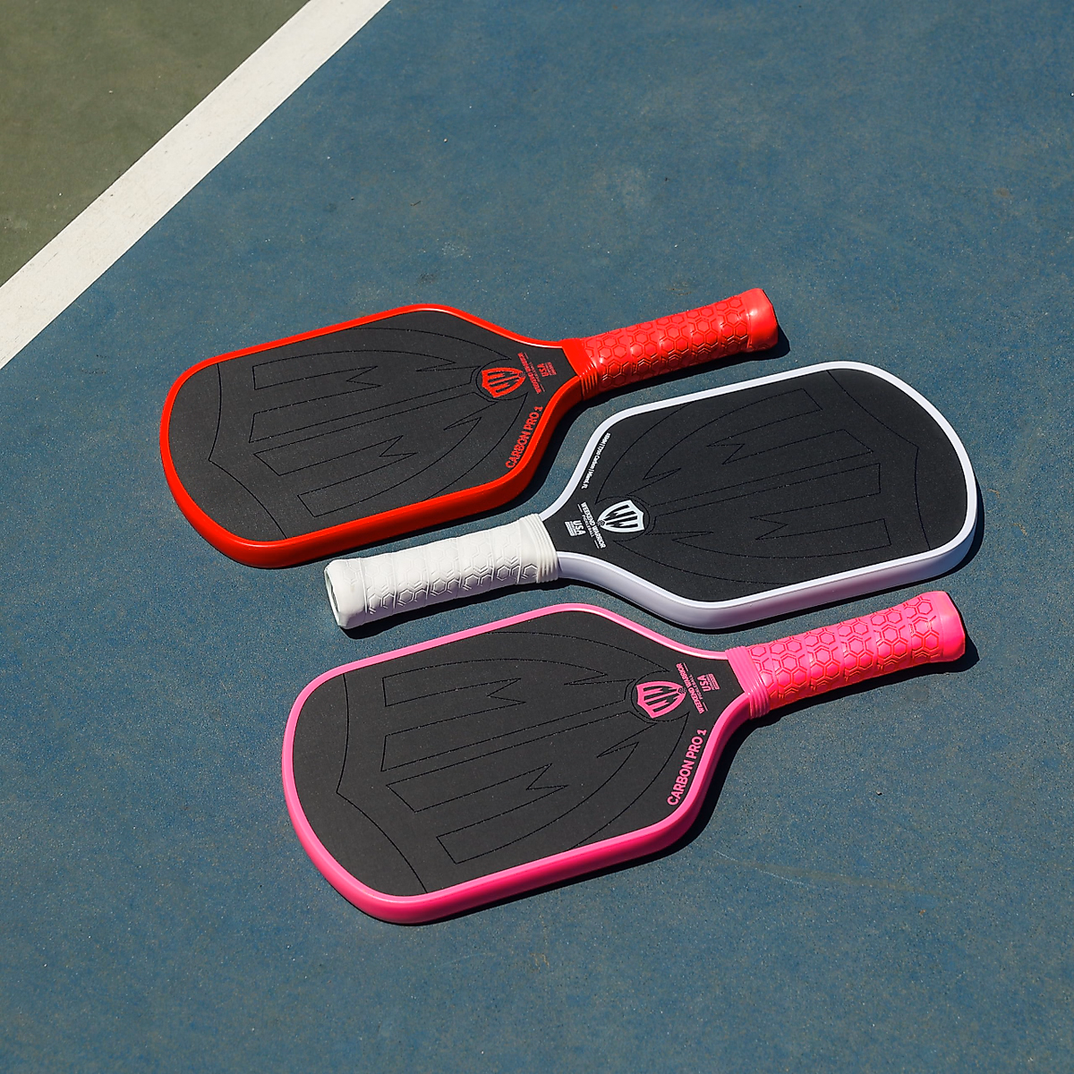 Weekend Warrior Pickleball Paddle - USAPA Approved - T700 Carbon Fiber for Ultimate Spin - Elongated Handle and Shape for Power - Paddle Cover, Paddle Eraser, Lead Tape, Sweatband Included