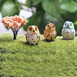 DOITOOL 8pcs Miniature Owl Animal Figurines Miniature Garden Ornaments Fairy Garden Figurines Bonsai Micro Landscape Decoration