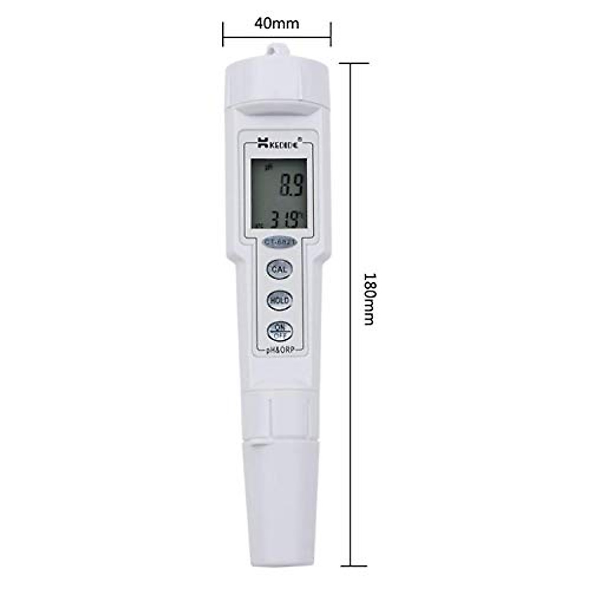 Y-LKUN Water Quality Meter Digital Waterproof PH&ORP Meter 0-14 PH 500mV Oxidation-Reduction Potential CT-6821 ATC PH Controller Meter Measuring Tool Moisture Meter