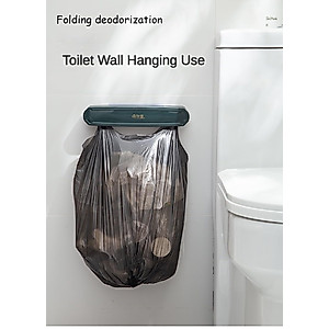 Trash Bag Holder Collapsible for Kitchen Cabinets Doors and Cupboards 1pcs, Under Sink Bag Holder, Hanging Garbage Bag Holder, Kitchen Waste Can, Kitchen Trash Cans for Kitchen, Toilet, RV (White)