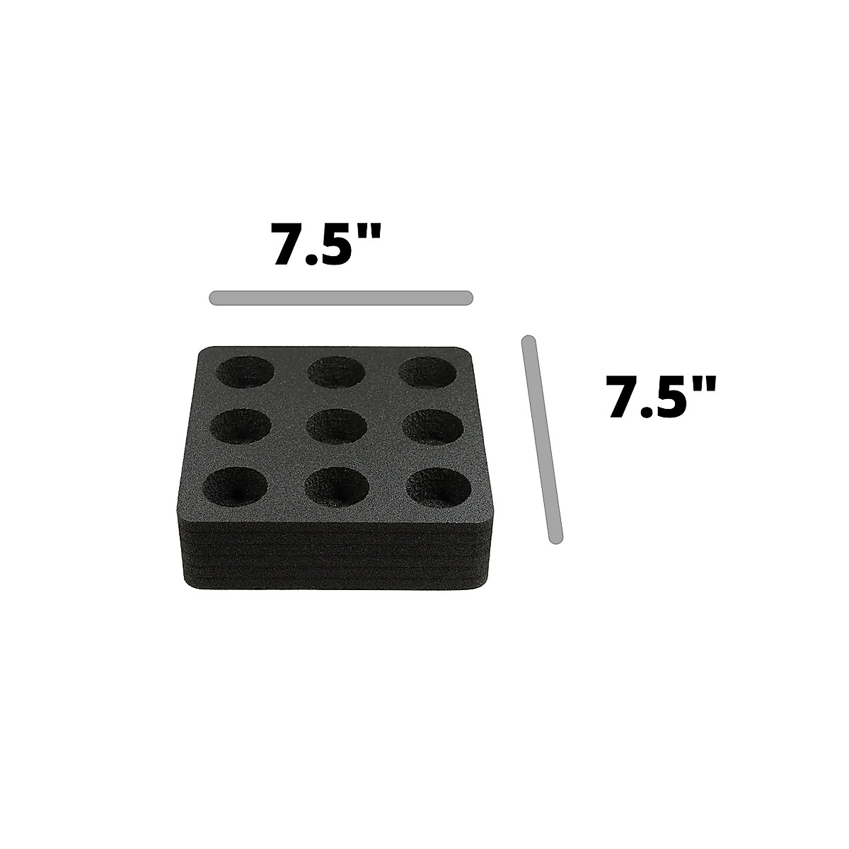 Polar Whale 2 Shot Glass Holders Organizer Modern Tray for Home Kitchen Bar or Club Party Durable Black Foam Serving Rack Each Holds 9 Shots