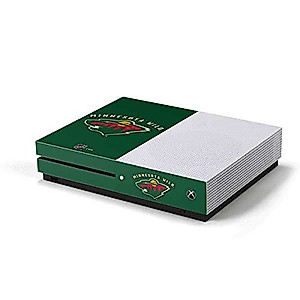 Skinit Decal Gaming Skin for Xbox One S Console - Officially Licensed NHL Minnesota Wild Solid Background Design