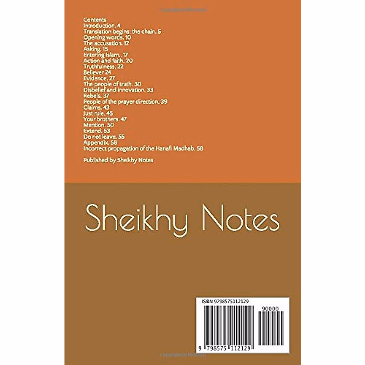 Abu Hanifah's Risalah to Uthman al-Batti [Volume 4 of the Abu Hanifah series] (Abu Hanifah's works in Islamic belief)