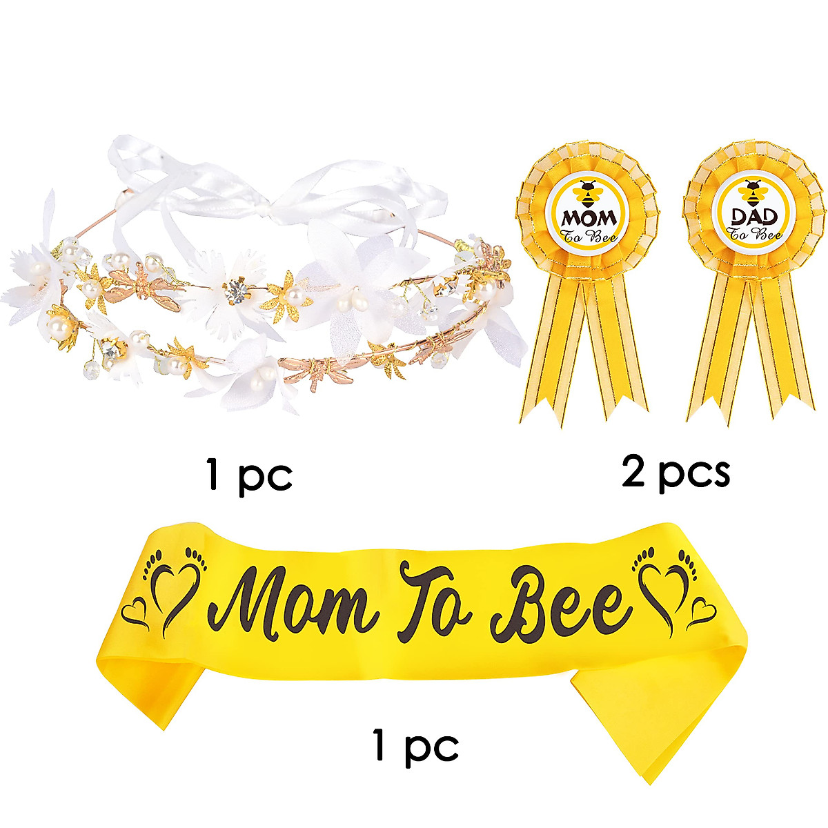 Mommy to Bee, Mom to Bee Baby Shower, Mother to Bee, Mommy to Bee Sash, Baby Shower Crown for Mom, Mommy to Bee Pin, Bee Baby Shower, Mother to Be Flower Crown, Bee Baby Shower Decorations