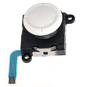 Joystick Button Module, Easy to Install Portable Lightweight Thumb Stick Comfortable for Switch Lite Controller(White)