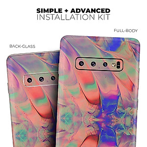 DesignSkinz Liquid Abstract Paint Remix V64 Protective Vinyl Decal Wrap Skin Cover Compatible with The Samsung Galaxy S20 (Screen Trim & Back Glass Skin)