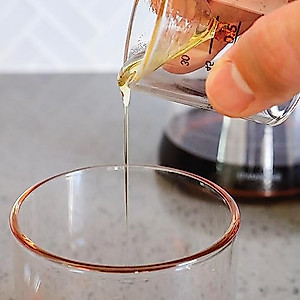 Cocktail Jigger For Bartending - Ethan + Ashe - Lab Series - Durable Borosilicate Glass - 15ml, 30ml, 45ml, and 60ml Measuring Cup In One