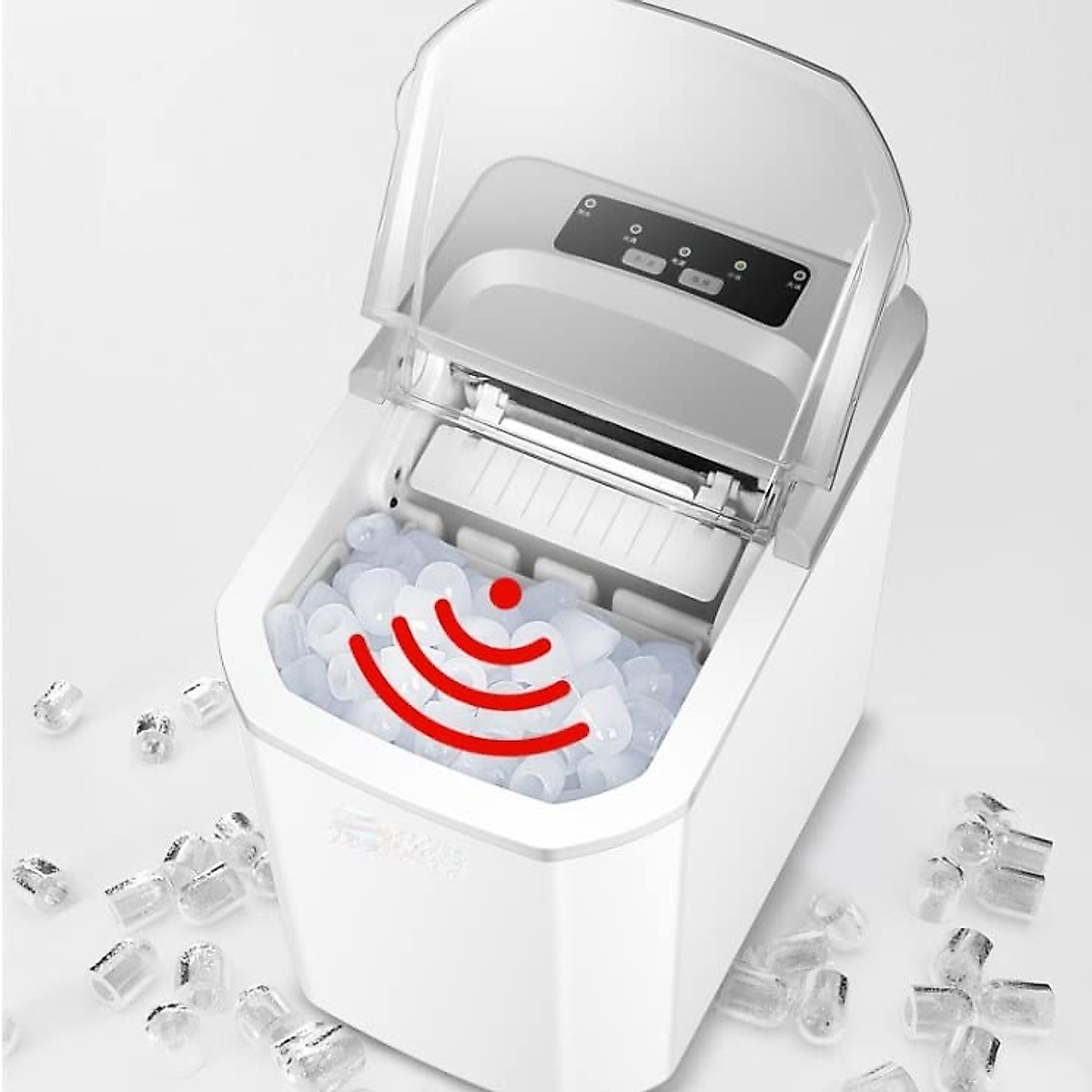 BybAgs ICES Ice Makinghine Home Mini Dormitory Automatic Round Ice Makinghine Commercial Milk Tea Shop Ice Makinghine/a/Size