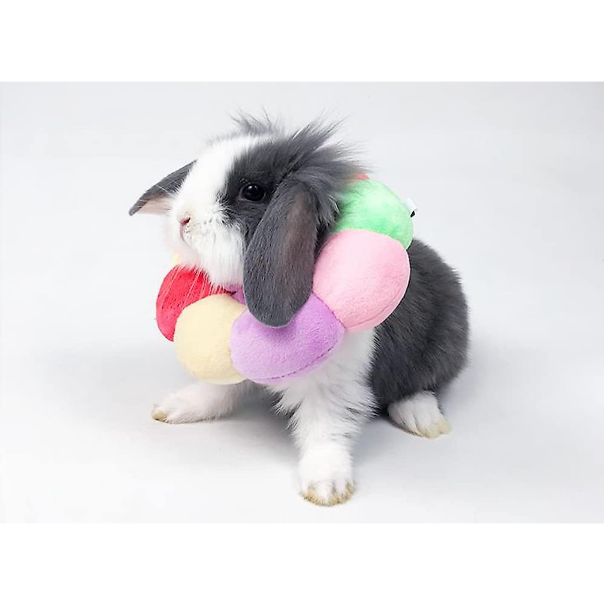 Adjustable Rabbit Protection Cone Collar,Soft Pet Recovery Collar for Rabbit/Chinchilla/Guinea Pigs/Kitten After Surgery Wound Healing,Elizabeth Neck Recovery E-Collar for Small Animals (XS)