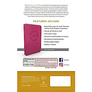 Personalized Bible Custom Text Your Name KJV Deluxe Gift Holy Bible Pink Leathersoft King James Version Custom Made Gift for Baptism Christenings Birthdays