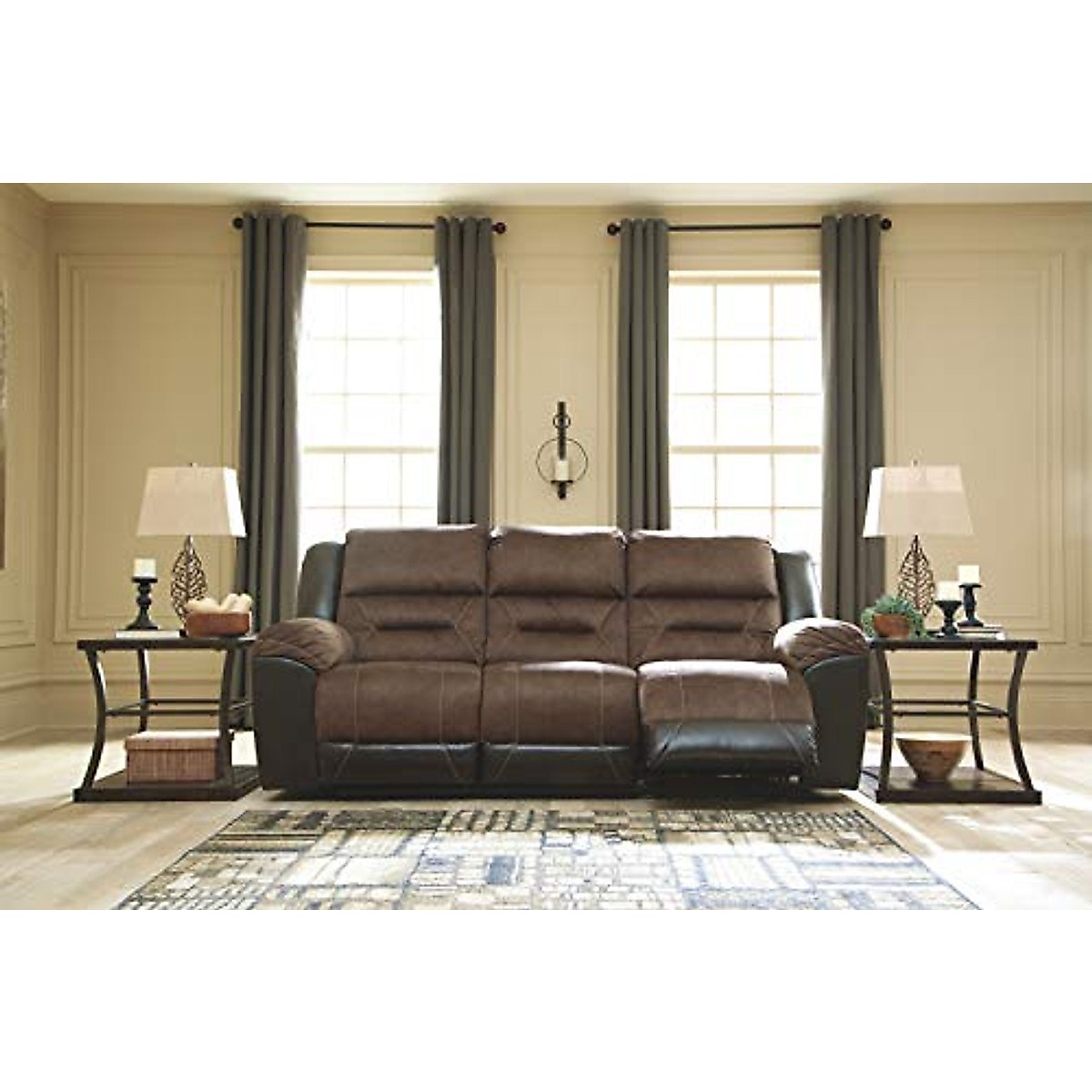 Signature Design by Ashley Contemporary Reclining Sofas, Gray