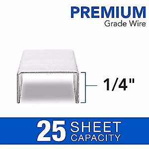 Staples 4 Pack - 20,000 Premium Staples S.F.3 - Heavy Duty Chisel Point Premium Staples 1/4 Inch Staple - Staples for Stapler Jam Free Office Staples for Standard Stapler