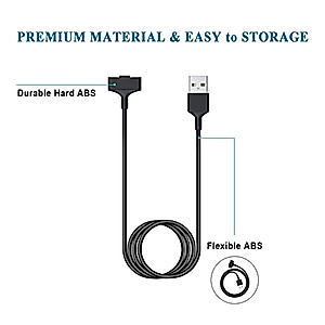 Charging Cable Compatible with Fitbit Ionic Charger, 3.3FT Replacement USB Charger Cable Cord Adapter for Ionic Smart Watch