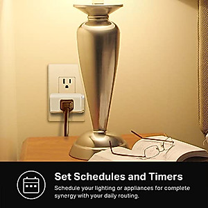 Kasa Smart KP125P2 Plug Mini 15A, Apple HomeKit Supported, Smart Outlet Works with Siri, Alexa & Google Home, No Hub Required, UL Certified, Scheduling, Timer, 2.4G WiFi Only, 2-Pack, White