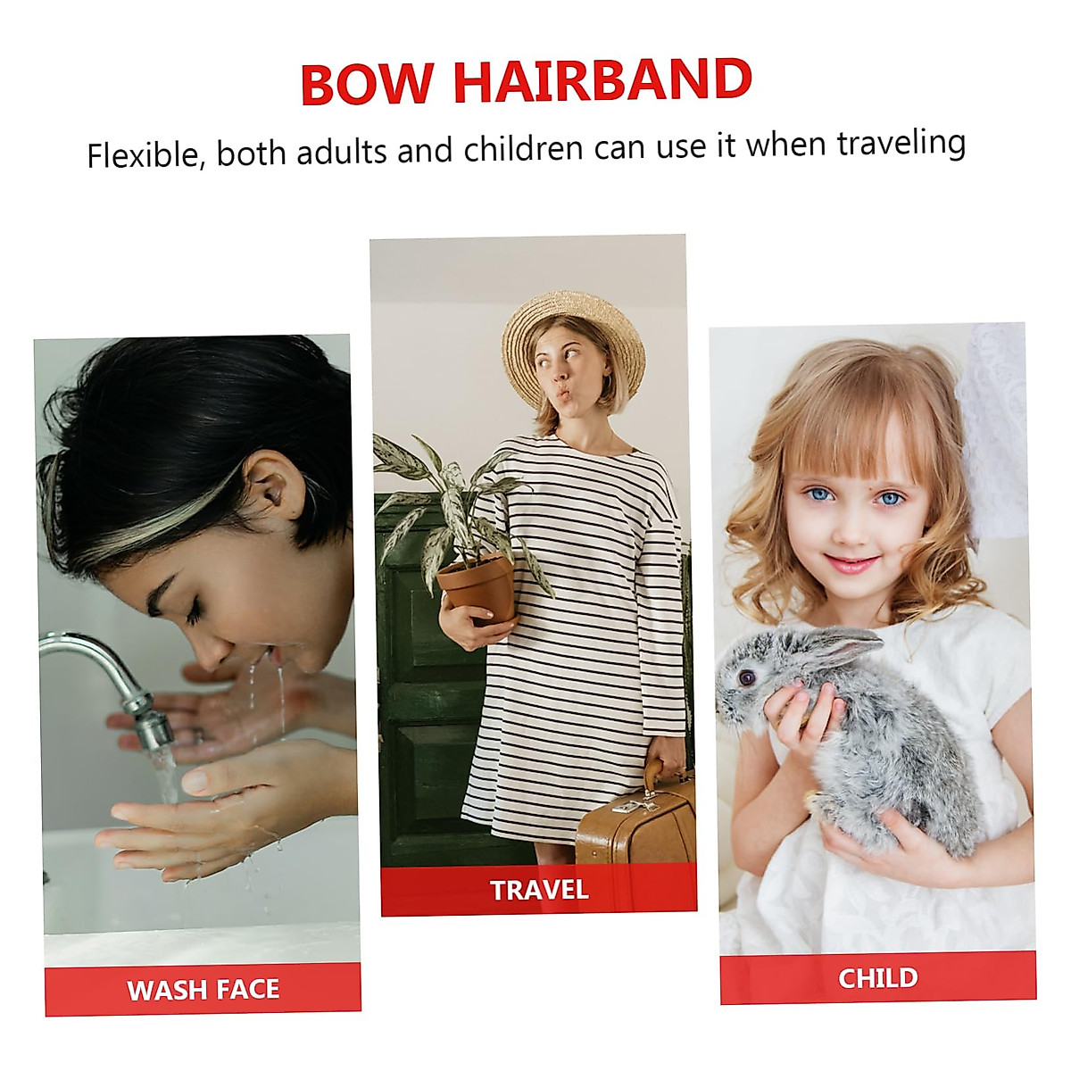 minkissy 4 Pcs Face Wash Hair Tie Bath Head Wrap Headband Scrunchies for Women Aesthetic Stuff Women Hair Wrap Washing Face Hair Hoop Goth Accessories Spa Women's Cosplay Vampire Cloth