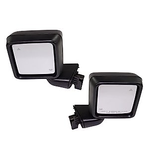 Kool Vue Driver & Passenger Side Power Heated Mirrors for Jeep Wrangler 2018-2023 With Blind Spot Monitor Textured