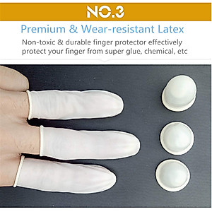 Upgrade Disposable Latex Finger Cots, 150g(Approx.260PCS) Powder Free Rubber Fingertips Finger Protector for Electronic Repair, Painting, Jewelry Cleaning, Manicures,Industrial (260 Count (Pack of 1))