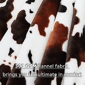 Cow Blanket Lightweight Fleece Cow Print Throw Blanket 50"x60" Soft Warm Plush Cow Blankets & Throws for Bed Couch Sofa Chair Travel Office
