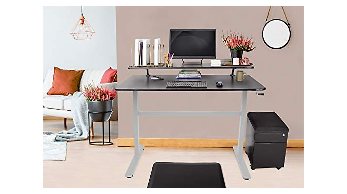Stand Steady Tranzendesk 55" Adjustable Desk & Shelf