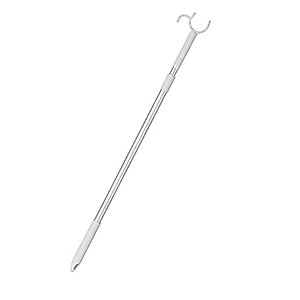 Reach Stick Clothes Pole with Hook 45" Extend Long Pole Closet Garment Telescoping Pole with Long Handle for High Reach Areas, Perfect for College Dorm