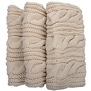 NEOSAN Womens Thick Ribbed Knit Winter Infinity Circle Loop Scarf Twist Khaki