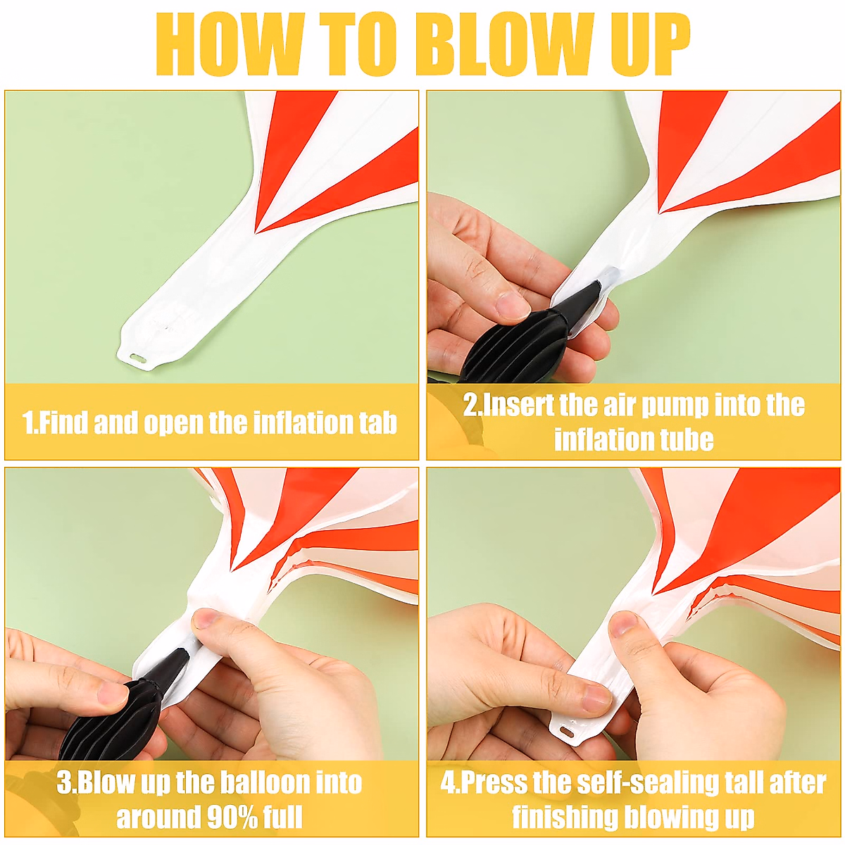 9 Pack Circus Balloons - LIYDE Circus Decorations Star Balloons Circus Theme Party Decorations Carnival Decorations 22 Inch 360 Degree 4D Carnival Balloons (White and Red)