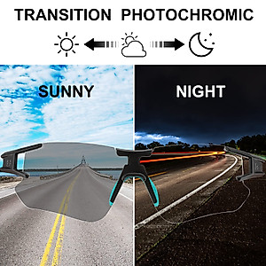 ROCKBROS Cycling Sunglasses Photochromic Bike Glasses for Men Women Sports Goggles UV Protection