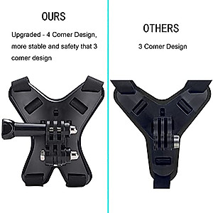 QKOO Motorcycle Helmet Chin Strap Mount for GoPro Hero 11, 10, 9, 8, 7, 6, 5, 4, Session, 3+, 3, 2, 1, Hero (2018), DJI Osmo Action, AKASO, SJCAM, Action Cameras