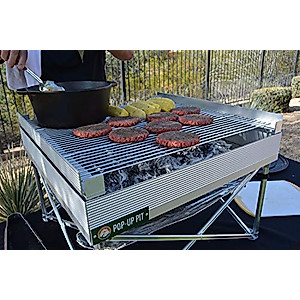 Campfire Defender Protect Preserve Pop Up Pit Portable Grilling Grates (QuadFold Folding Grill Grates)