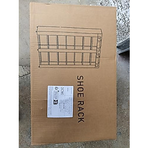 JIUYOTREE Double Row Shoe Rack Storage Organizer with Big Capacity,7-Tier Shoe Cabinet,Shelf,Closet with Nonwoven Fabric Cover for 28 Pairs of Shoes,Grey