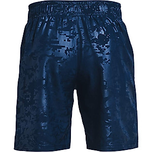 Under Armour Woven Emboss Shorts, Academy Blue (408)/White, X-Large
