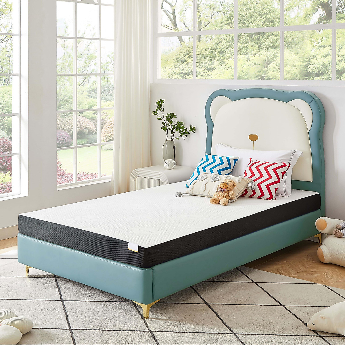 5 Inch, Memory Foam Mattress,Twin,Medium-Firm Waterproof Cover,Bed Mattress in a Box for Kids Adult CertiPUR-US Certified