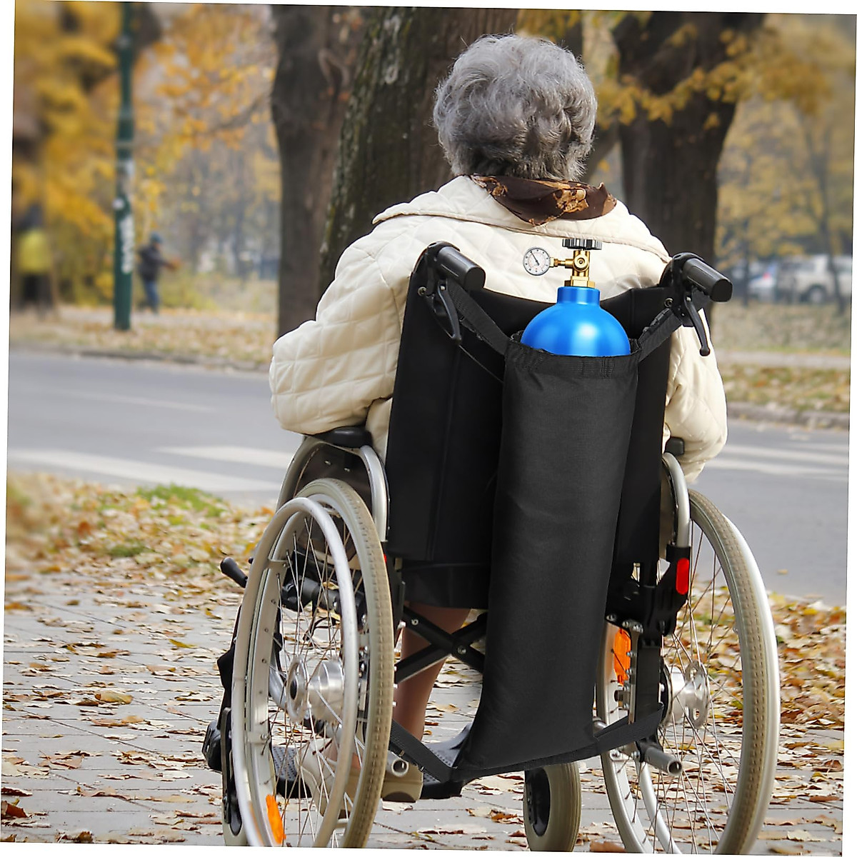 Operitacx Oxygen Cylinder Pannier Bag Storage Bag Buggy Bag Purse Storage Bag Respiratory Aids Oxygen Cylinder Holder Medical Oxygen Backpack Oxygen Storage Bag Fabric Travel Buckle Tank