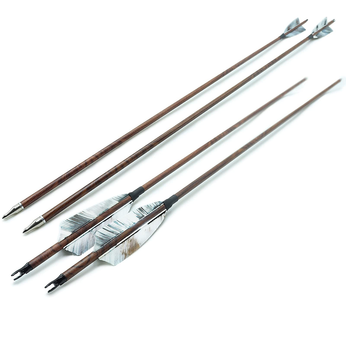 Archery Carbon Arrows 28/29/30/31 Inch 4 Inch Turkey Feather Spine 500 Competition Practice Hunting Target Shooting for Recurve Long Traditional Bow and Compound Bow 6/12Pcs (28 Inch,12 Pcs)