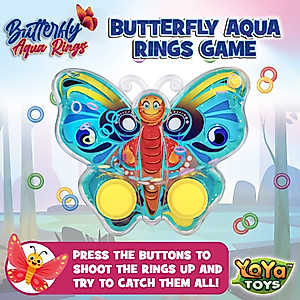 YoYa Toys Butterfly Ring Toss Handheld Game - Games for Kids Handheld with Colorful Butterfly Design, Classic-Style Retro Game, Portable & Travel-Friendly Handheld Games for Kids