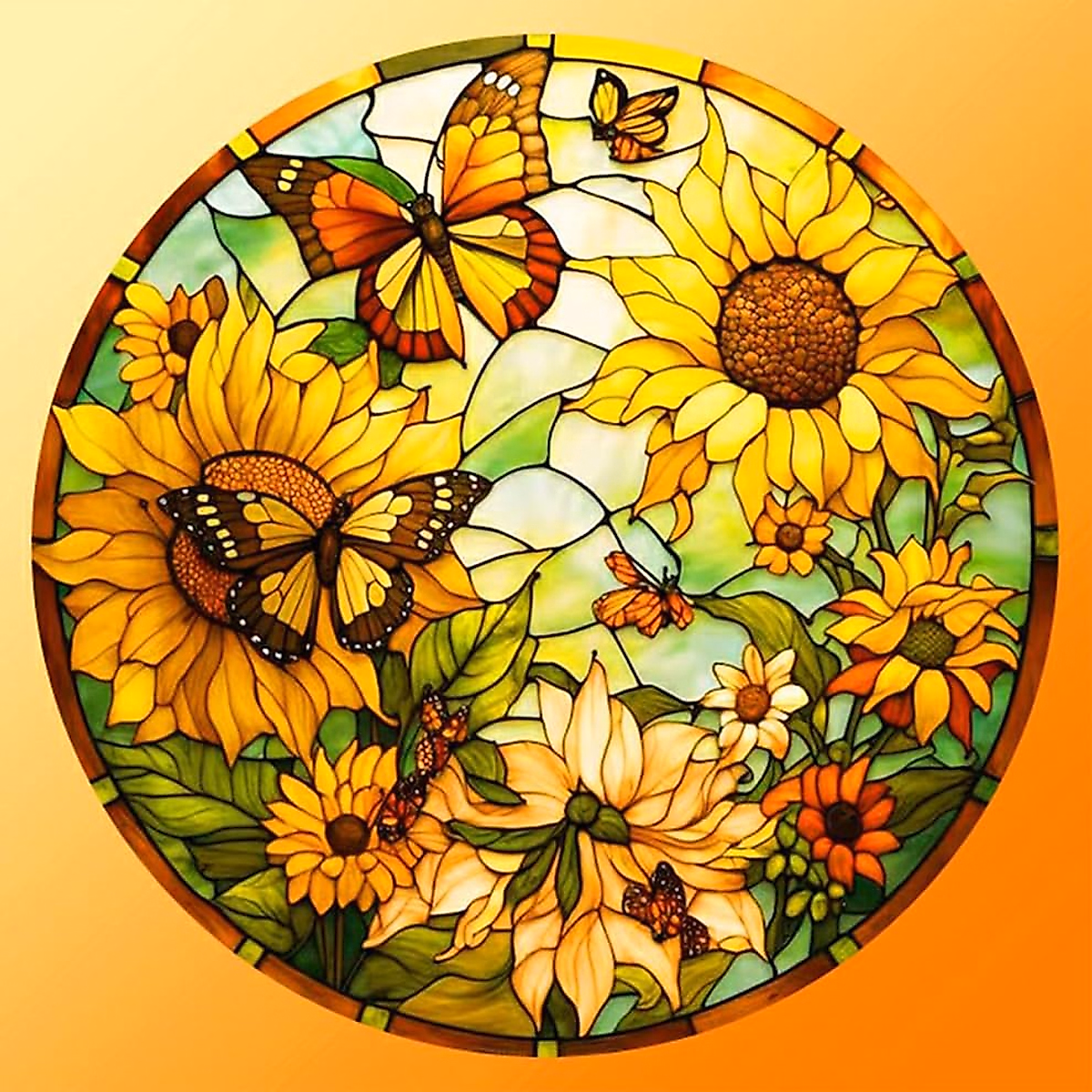Stalente Diamond Painting Kits for Adults, 5D DIY Diamond Art Kits for Beginners Round Full Drill Diamond Painting for Home Wall Decoration Gift 12×12inch, Sunflower Butterfly