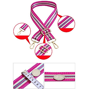 Umily Adjustable Length Handbag Purse Strap Guitar Style Multicolor 3.8cm Wide Replacement Strap Crossbody Strap