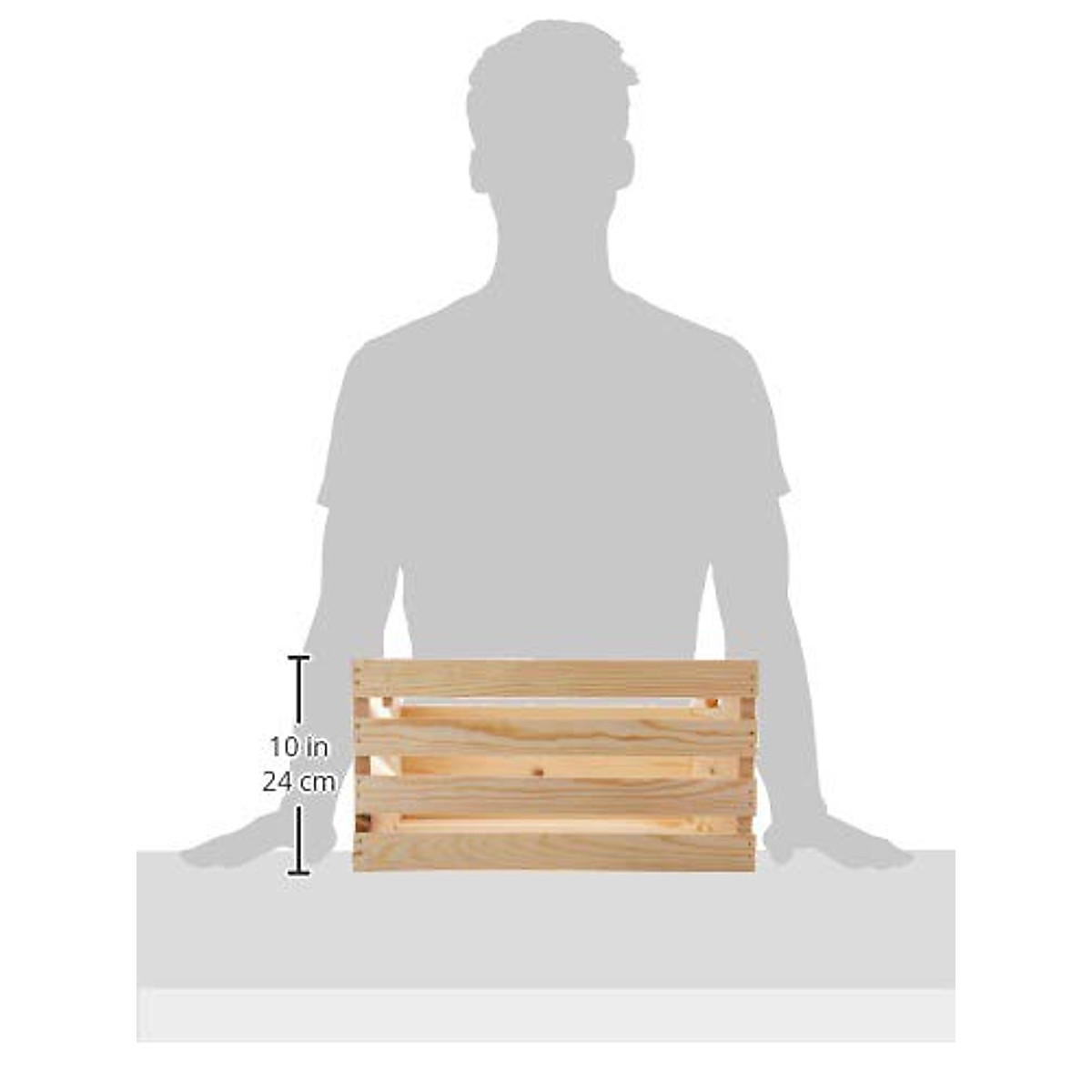 HOUSEWORKS 67140 18" Lx12.5 Wx9.5 H Large Crates & Pallet Wood Crate, 67140 18" Lx12.5 Wx9.5 H Large Crates & Pallet Wood Crate