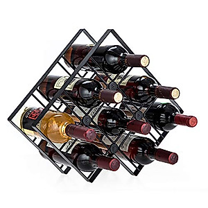 Home Zone Living Wine Rack for Countertop - Holds up to 8 Bottles